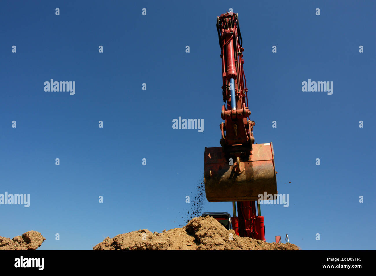 excavator on a building site Stock Photo - Alamy