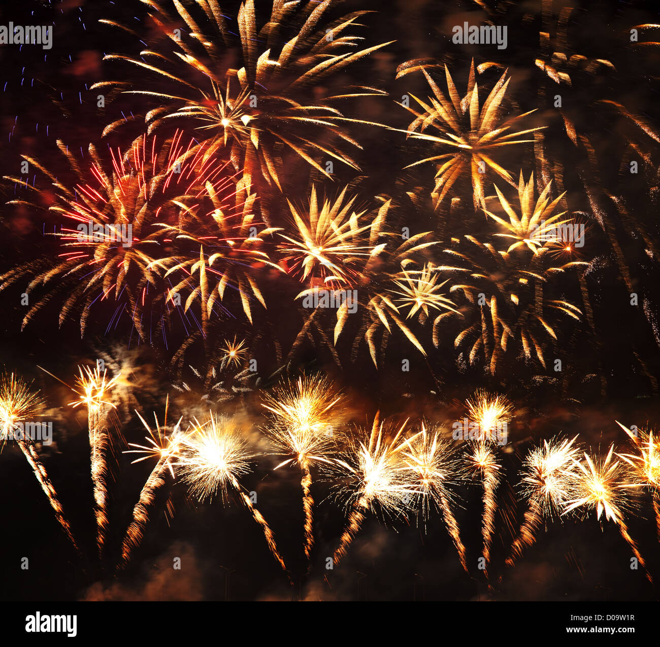 A collage of exploding fireworks Stock Photo - Alamy