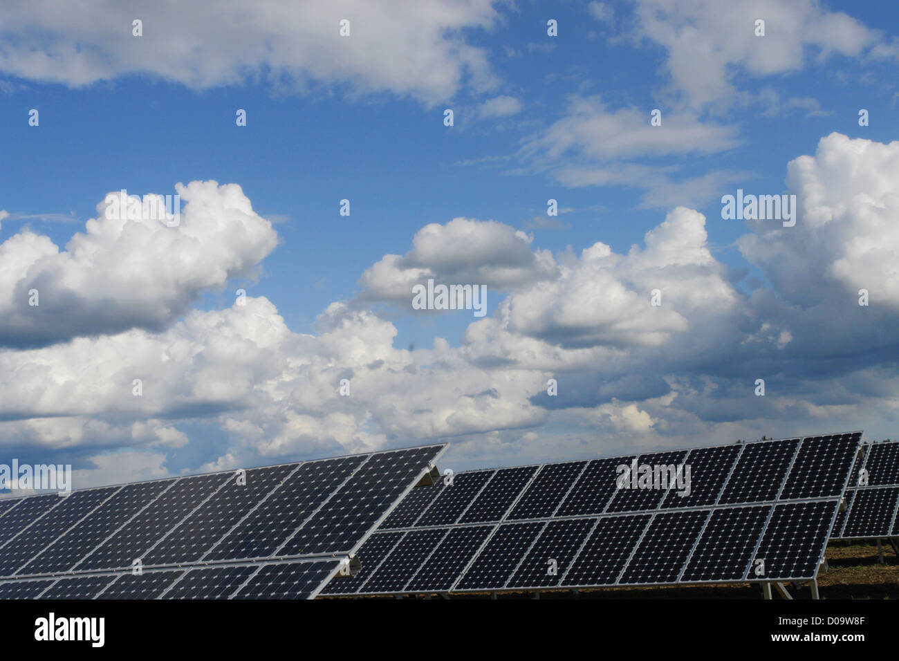 solar collector energy plant outside against sky Stock Photo - Alamy