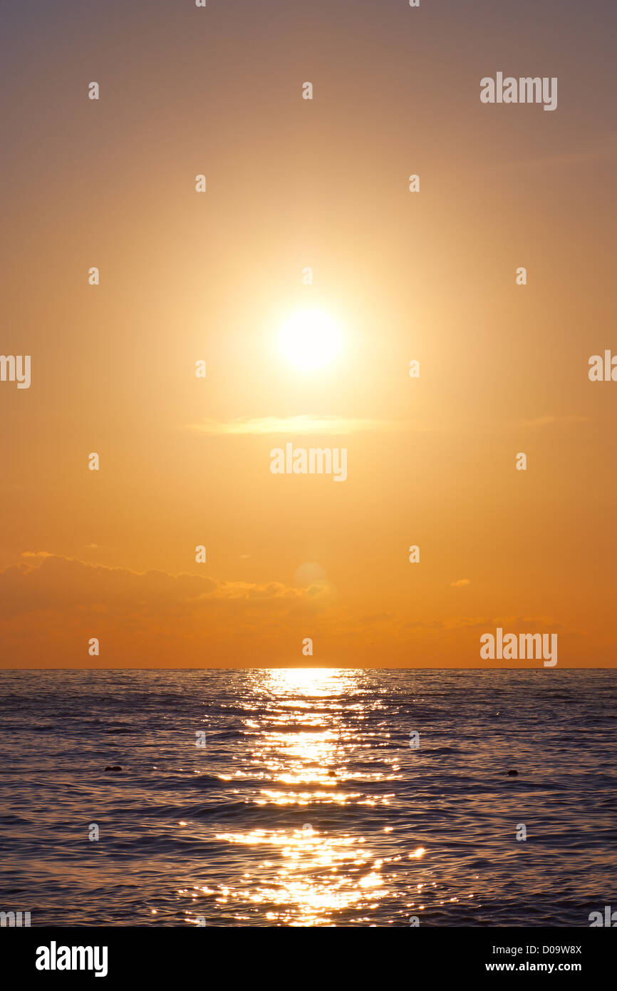 Beautiful colorful sunset at a sea Stock Photo - Alamy