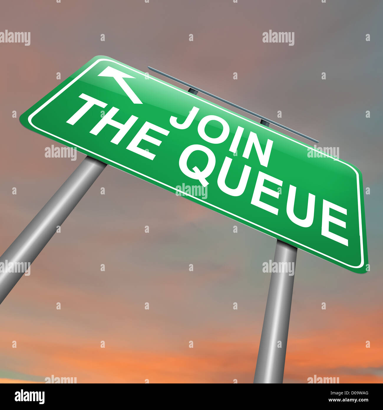 Join the queue Stock Photo - Alamy