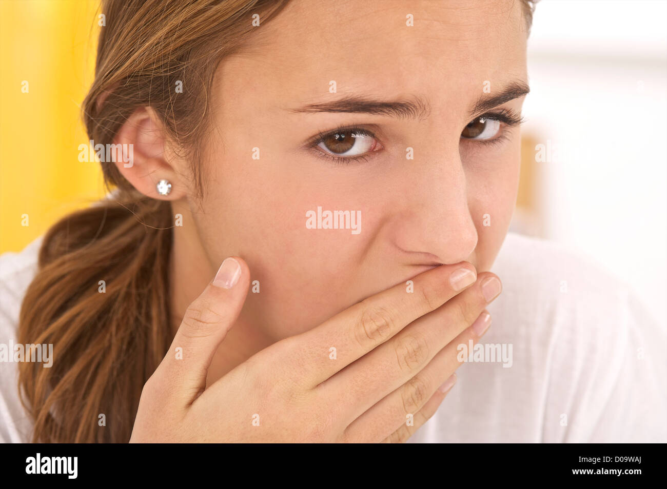 Girl feeling nauseous hi-res stock photography and images - Alamy