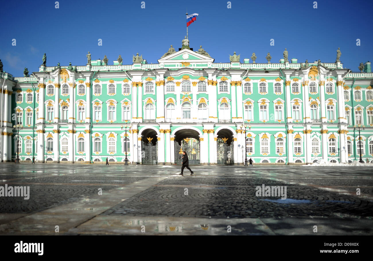 Winter palace in St Petersburg, Russia Stock Photo - Alamy