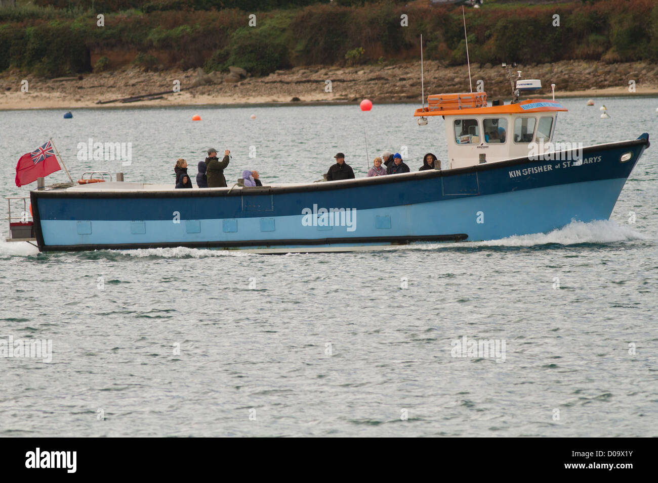 "Kingfisher" Inter-island boat, Tresco, Isles of Scilly Stock Photo - Alamy
