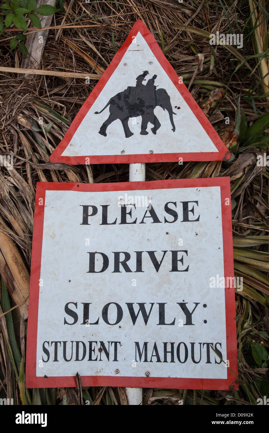 SIGNING INDICATING DRIVERS CROSSING APPRENTICE MAHOUT OR CORNAC ...