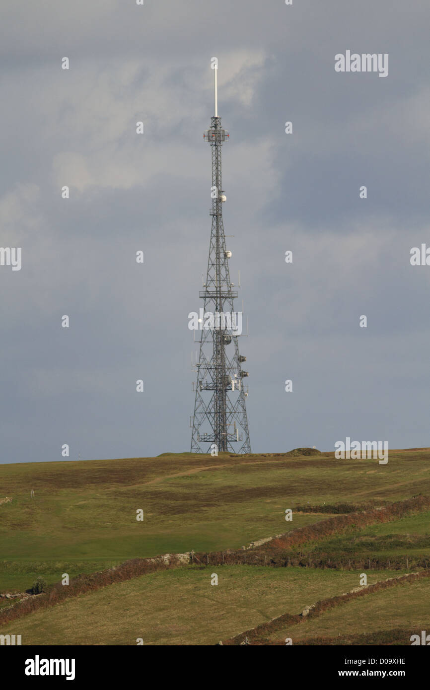 Television Mast, St Mary's, Isles of Scilly Stock Photo - Alamy