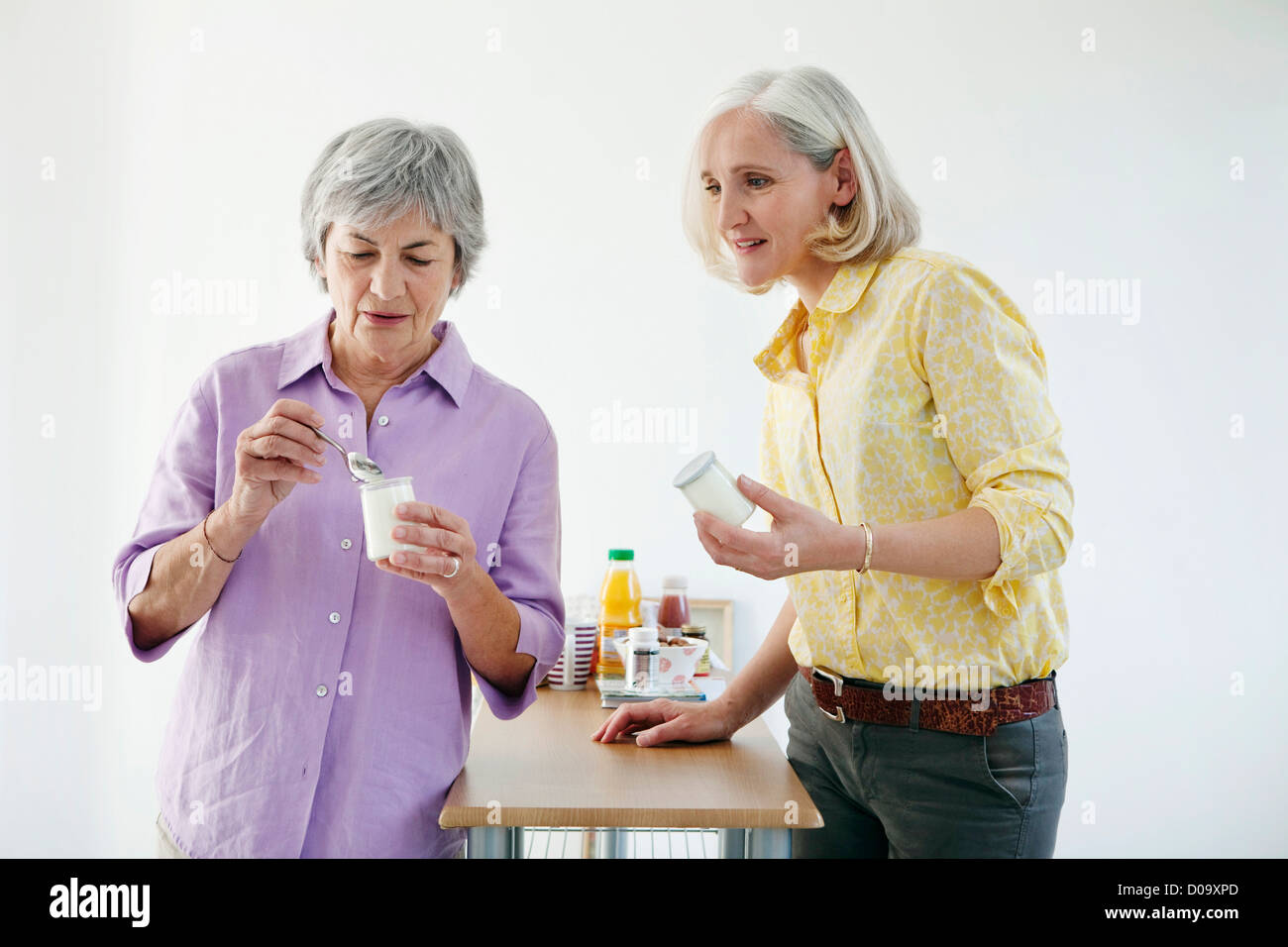 ELDERLY PERSON, DAIRY PRODUCT Stock Photo - Alamy