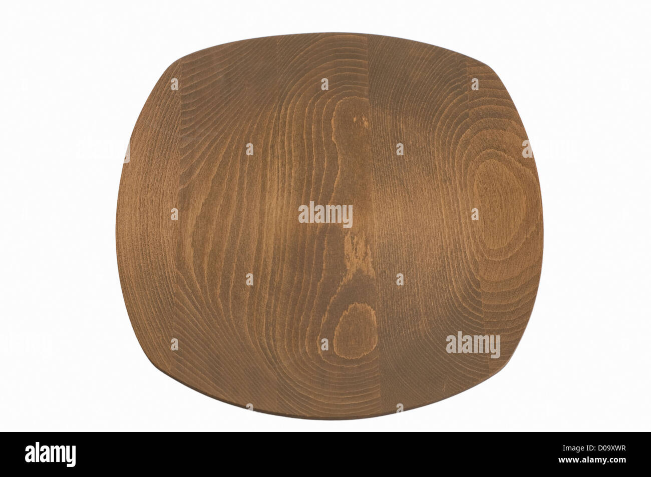 Wooden plate on white background Stock Photo - Alamy