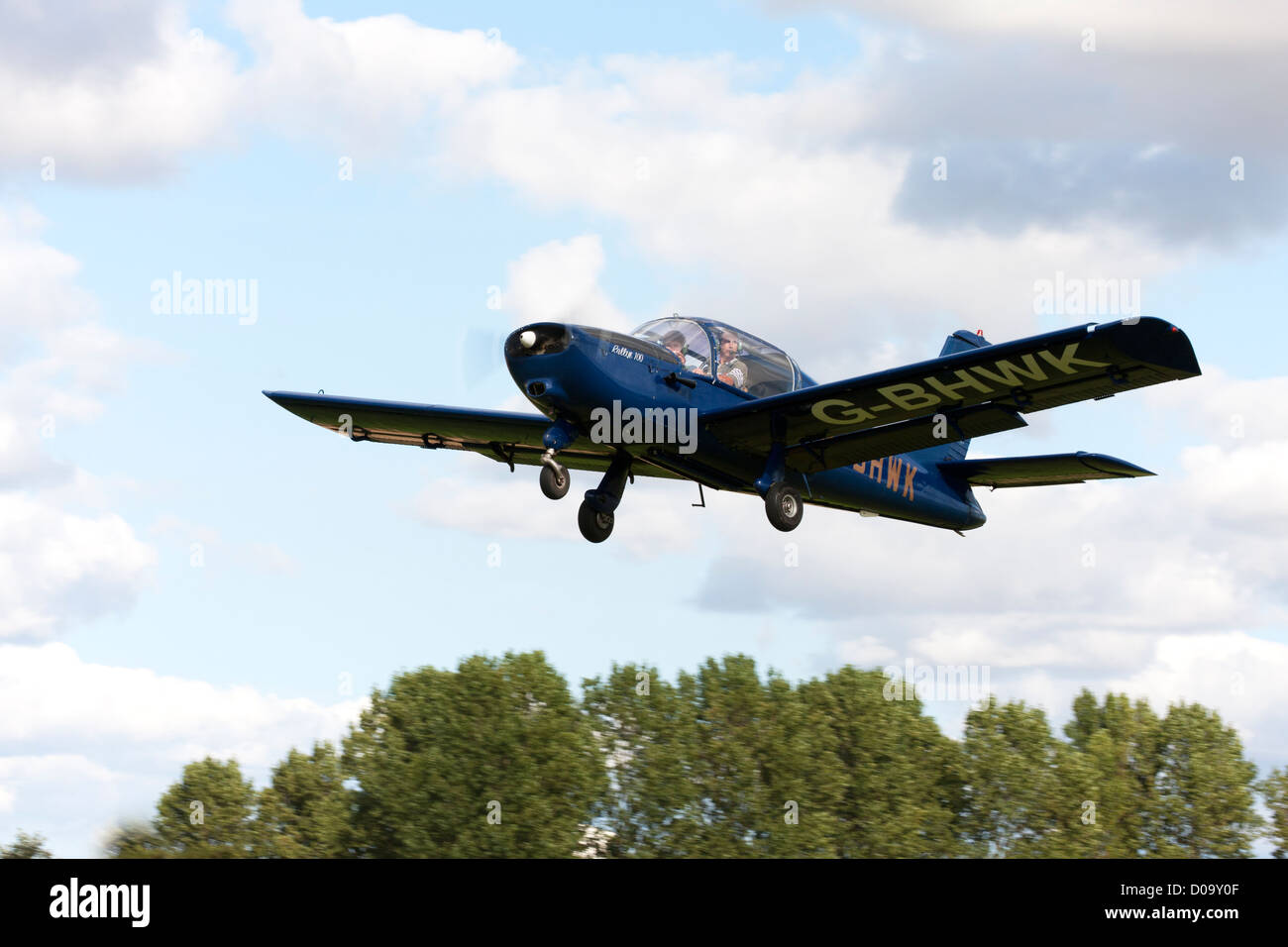 Morane Saulnier MS880B Rallye Club G-BHWK in flight takeoff from ...