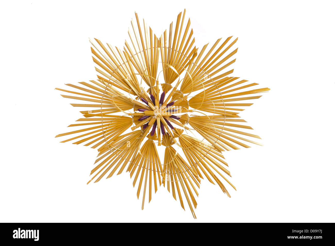 Straw star as christmas decoration isolated over white background Stock ...