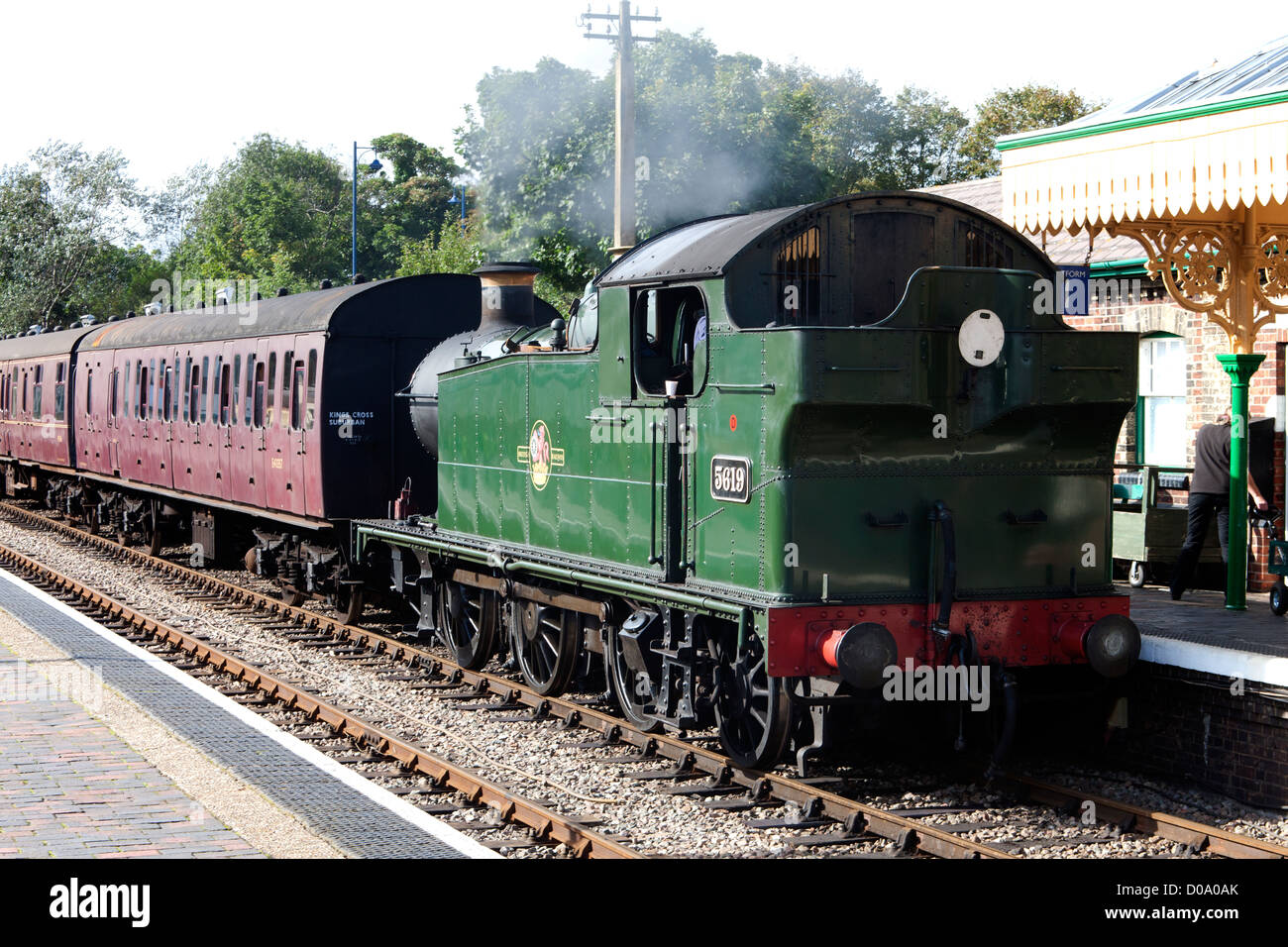 Great Western Region 0-6-0 tank engine 5619 at Sherringham Stock Photo ...