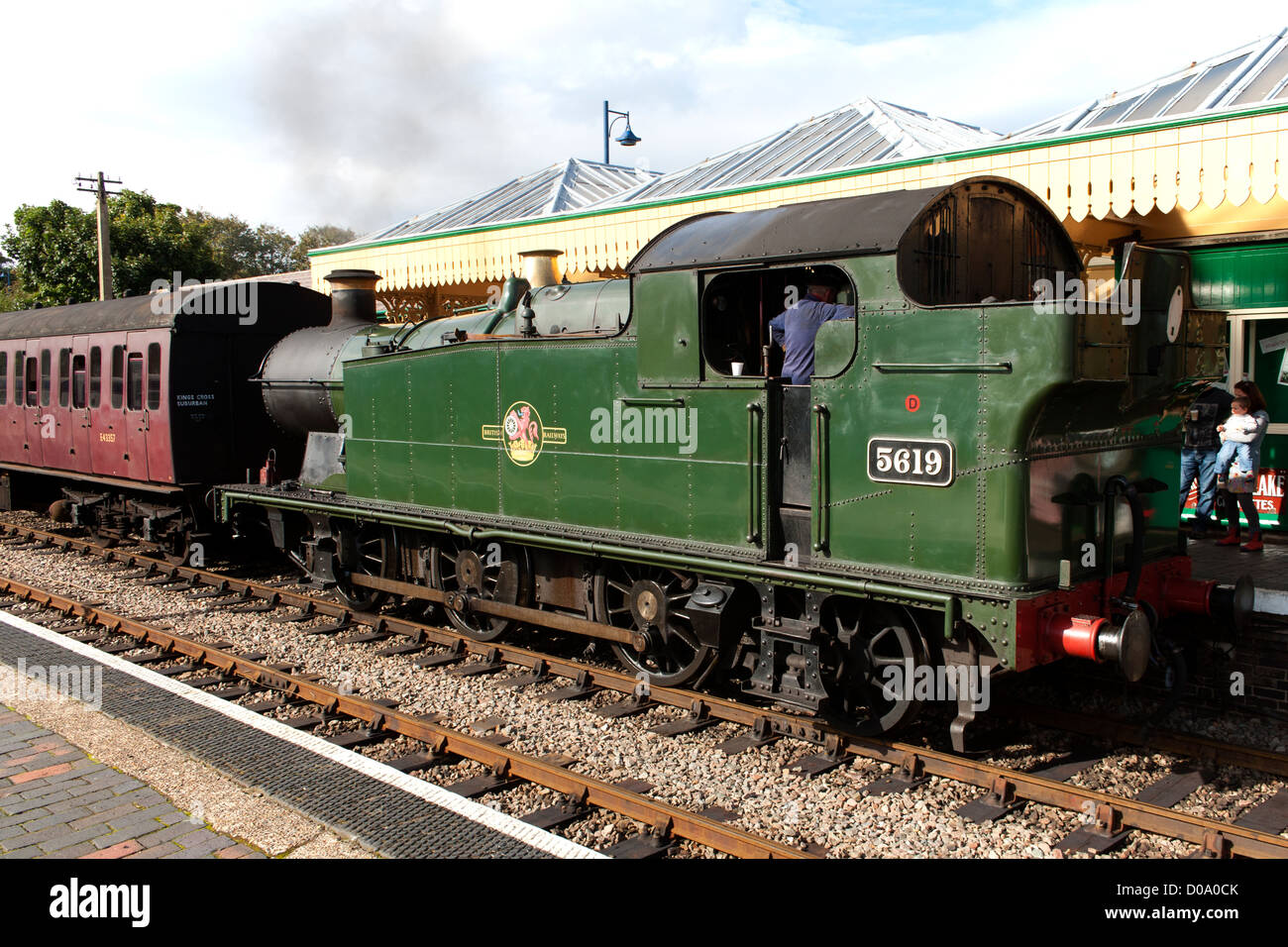 Great Western Region 0-6-0 tank engine 5619 at Sherringham Stock Photo ...