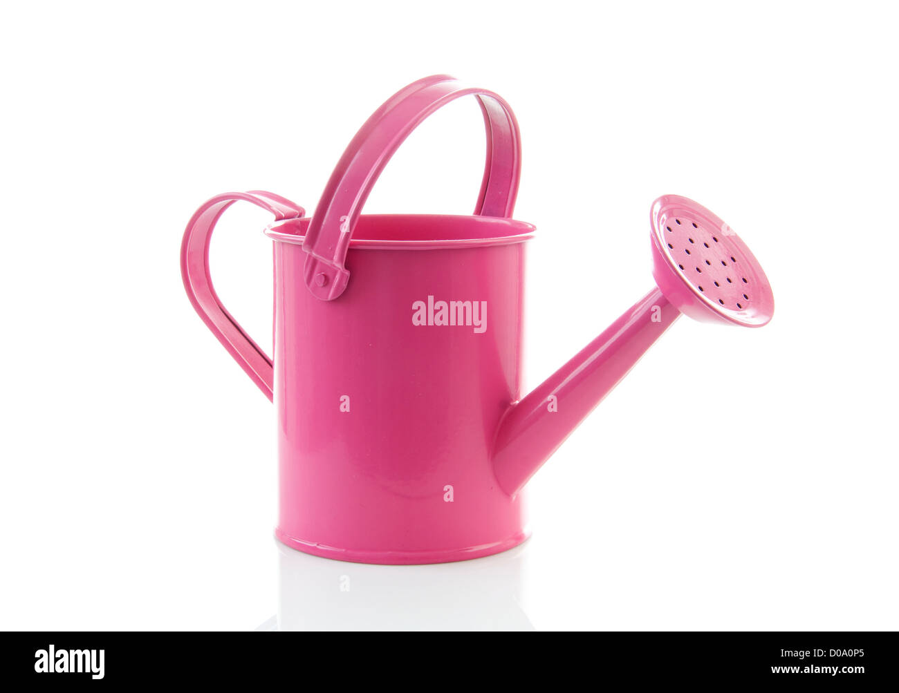 Pink watering can isolated on white background Stock Photo - Alamy