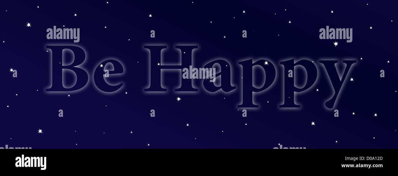wishing to be happy in the night sky Stock Photo - Alamy