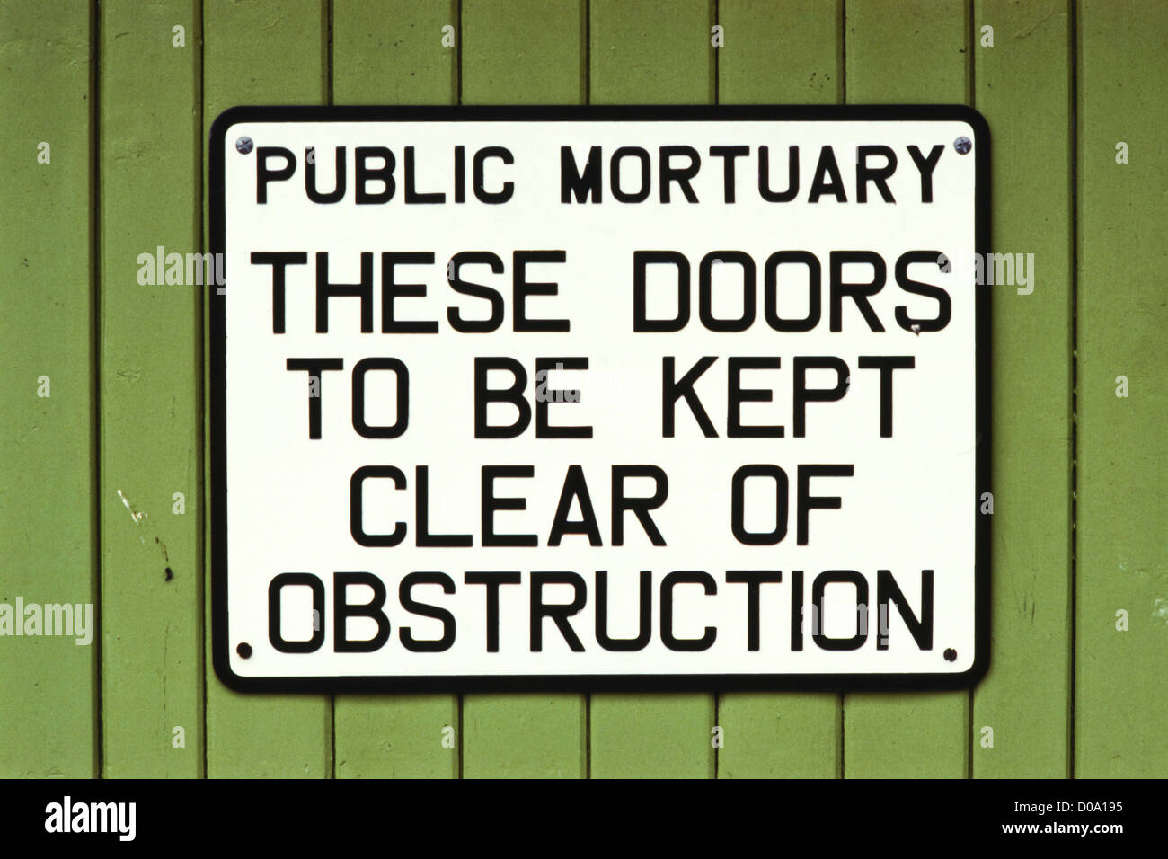 Front door and sign of public mortuary in Upton-upon-Severn ...