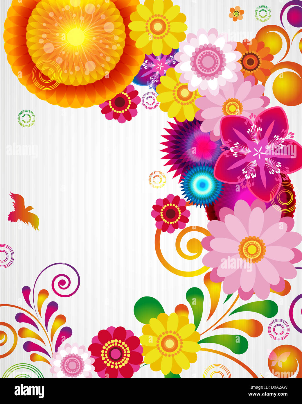 Gift card. Floral design background Stock Photo - Alamy