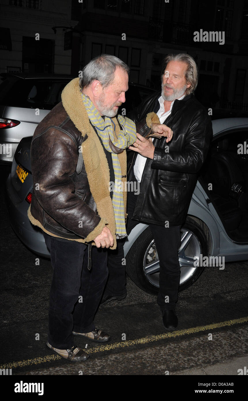 Jeff Bridges and Terry Gilliam arriving back to their hotel London ...