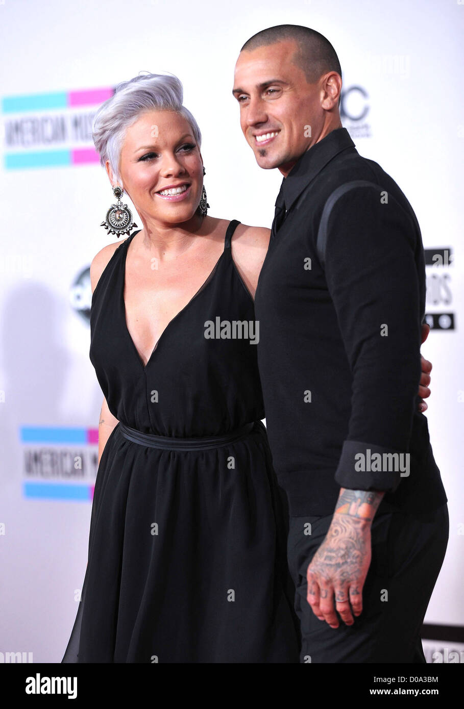 Singer Pink real name Alecia Moore and husband Carey Hart American ...