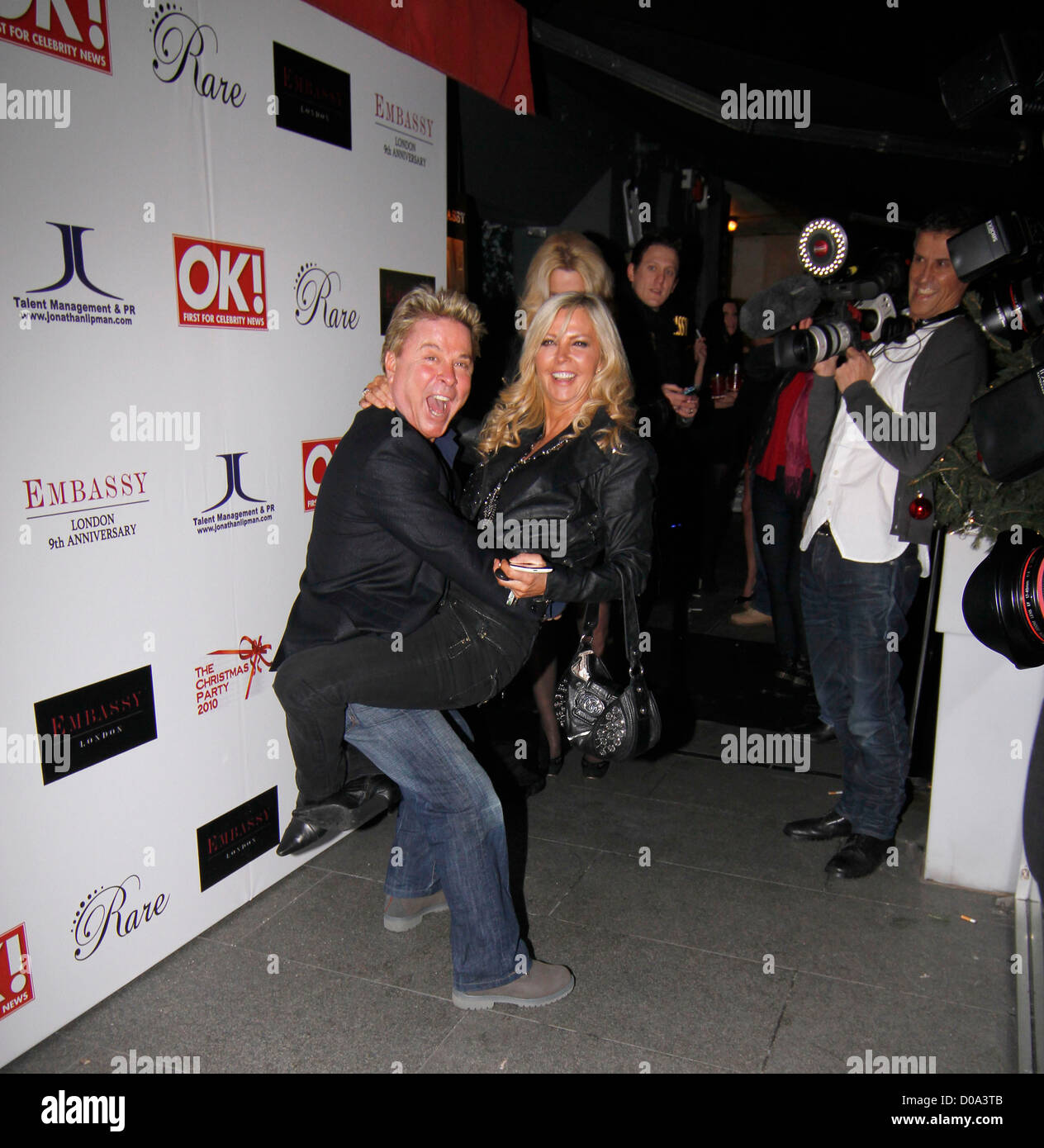 David Van Day and guest at the Christmas party held at Embassy ...