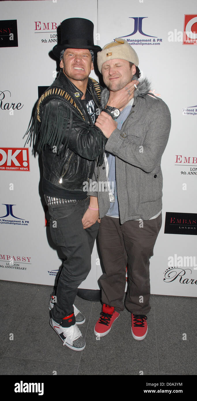 Matthew Pritchard and Lee Dainton of Dirty Sanchez at the Christmas ...