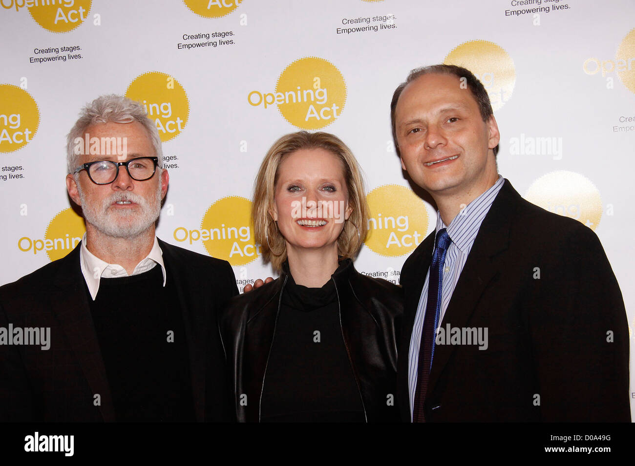 John Slattery, Cynthia Nixon and Michael Mastro Opening Act's one night ...