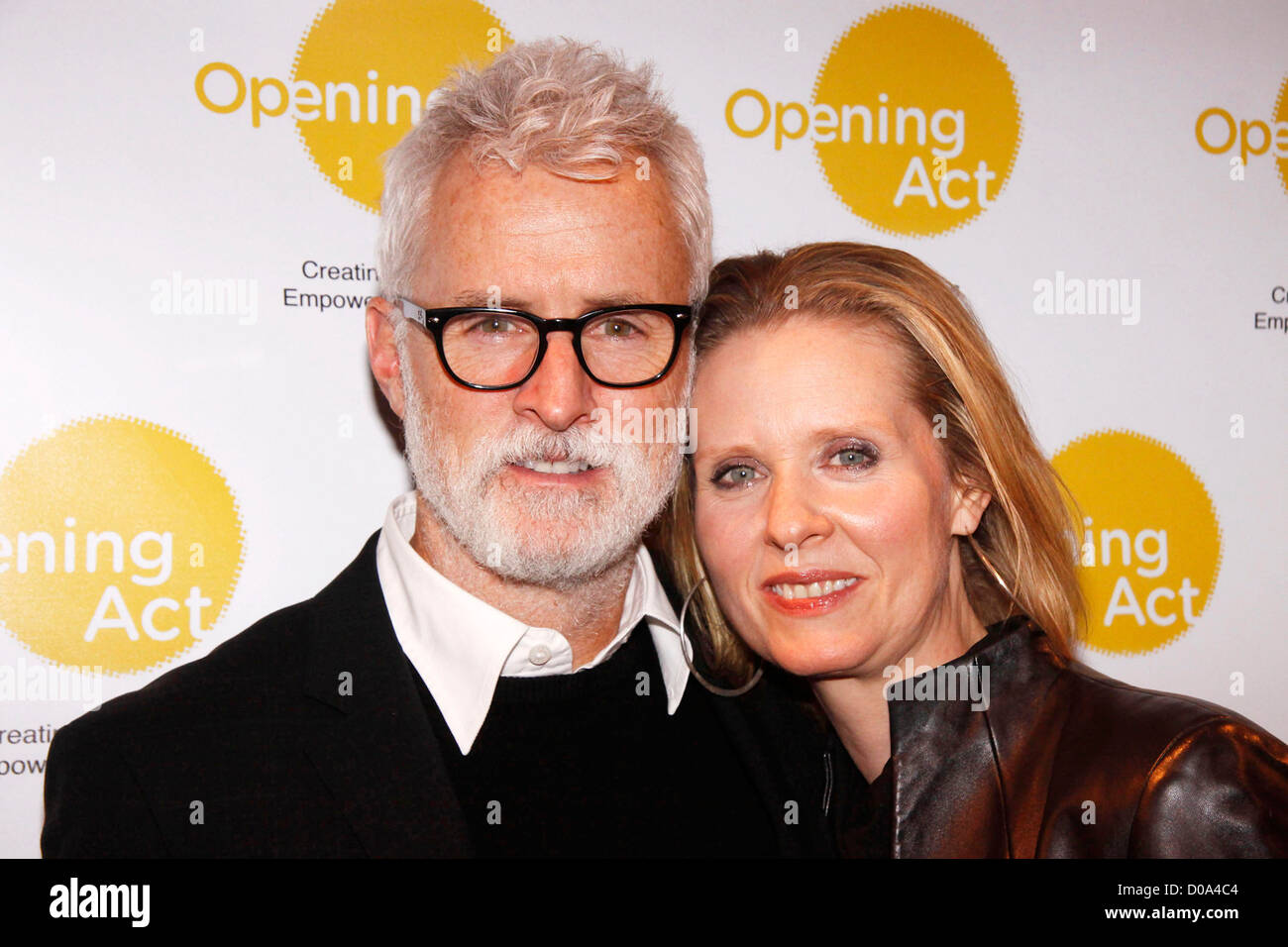 John Slattery and Cynthia Nixon Opening Act's one night only production ...