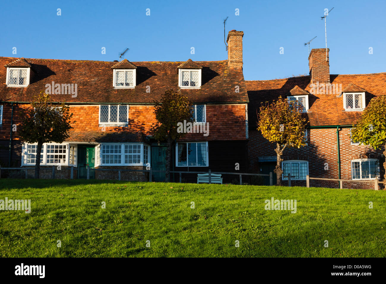 Row of interesting terrace cottages in the pretty East Sussex village ...
