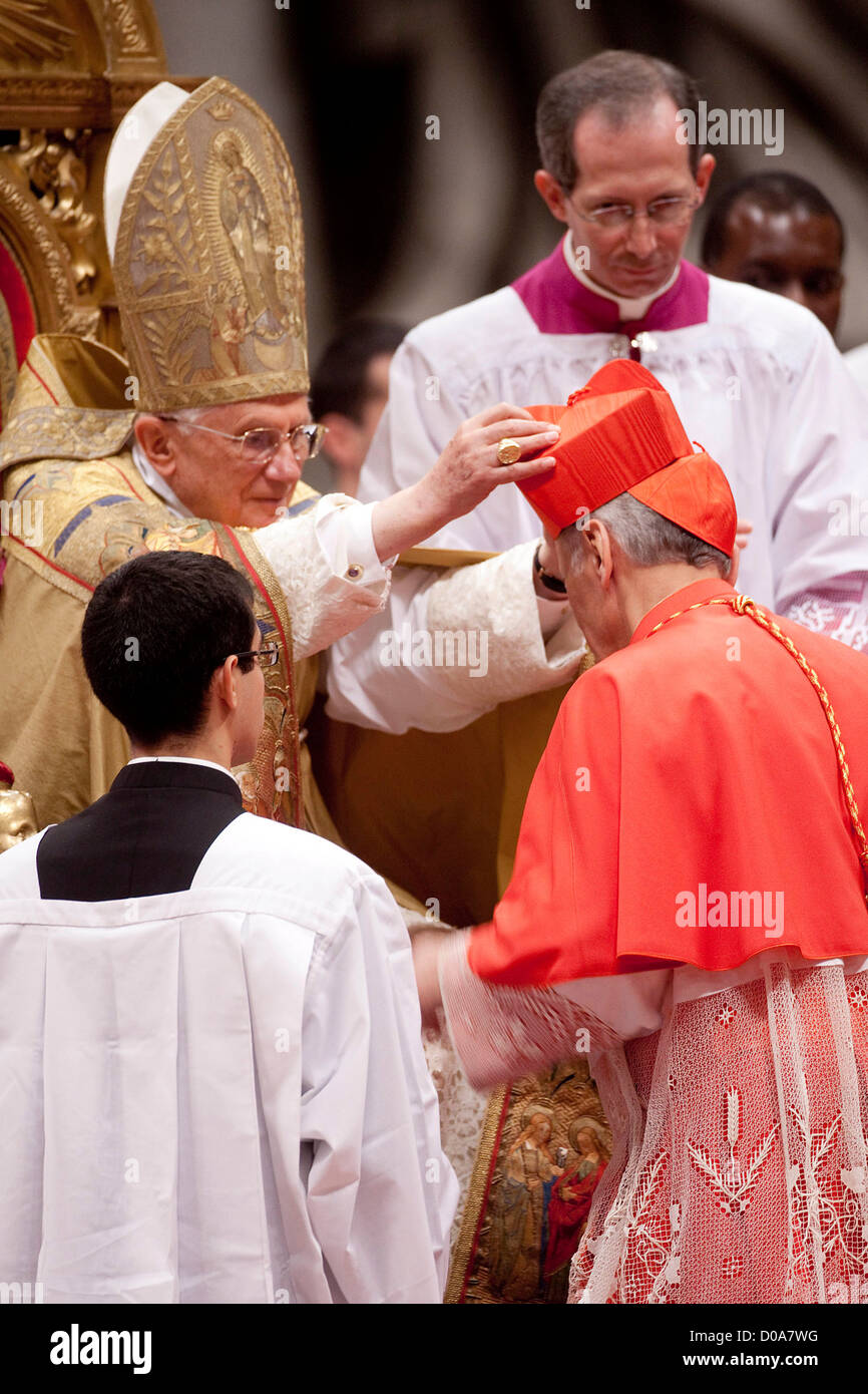Pope Benedict XVI conducts a consistory at St. Peter's Basilica at the ...