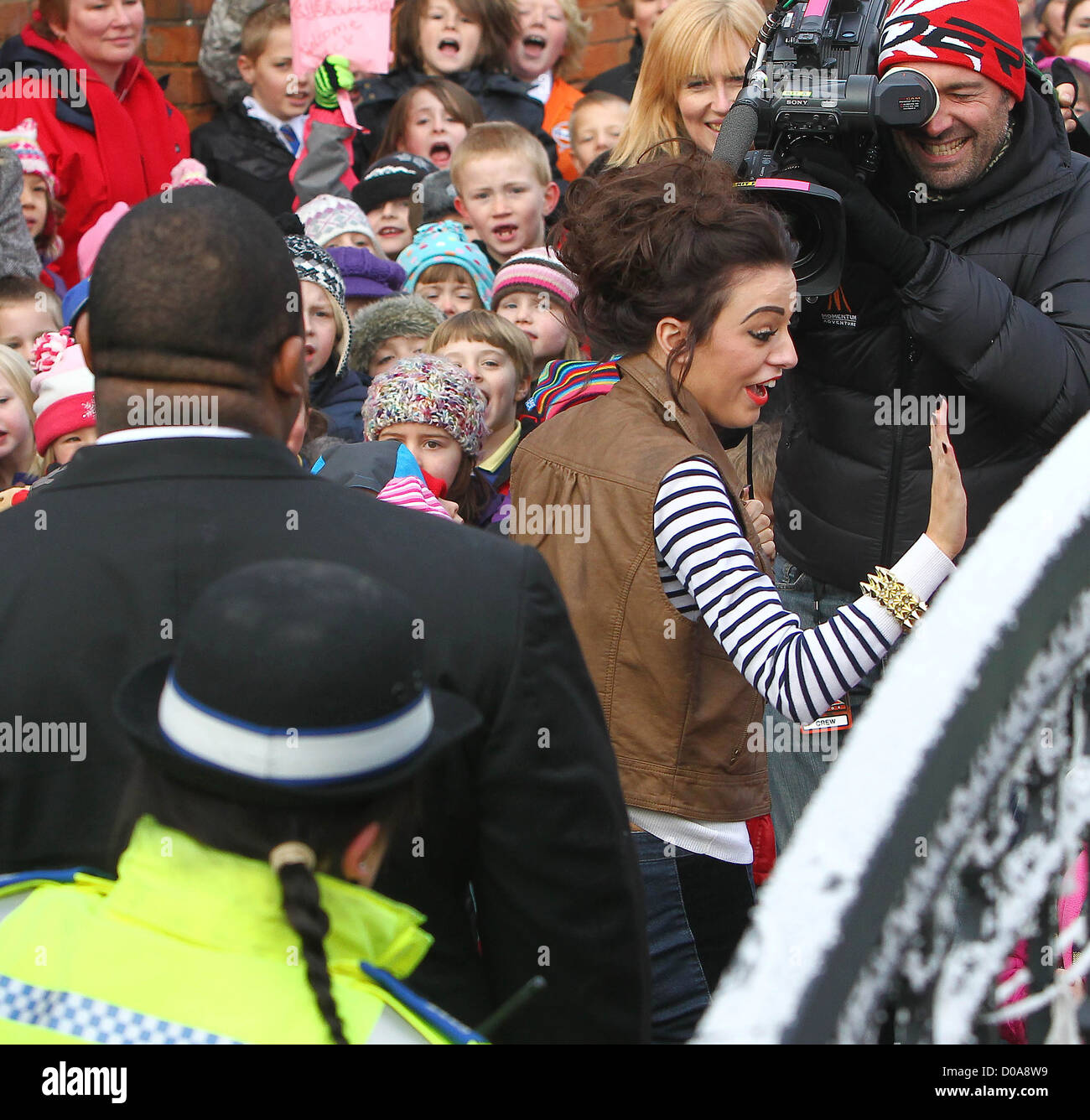 The X Factor finalist Cher Lloyd visits her old school, Somers Park in ...