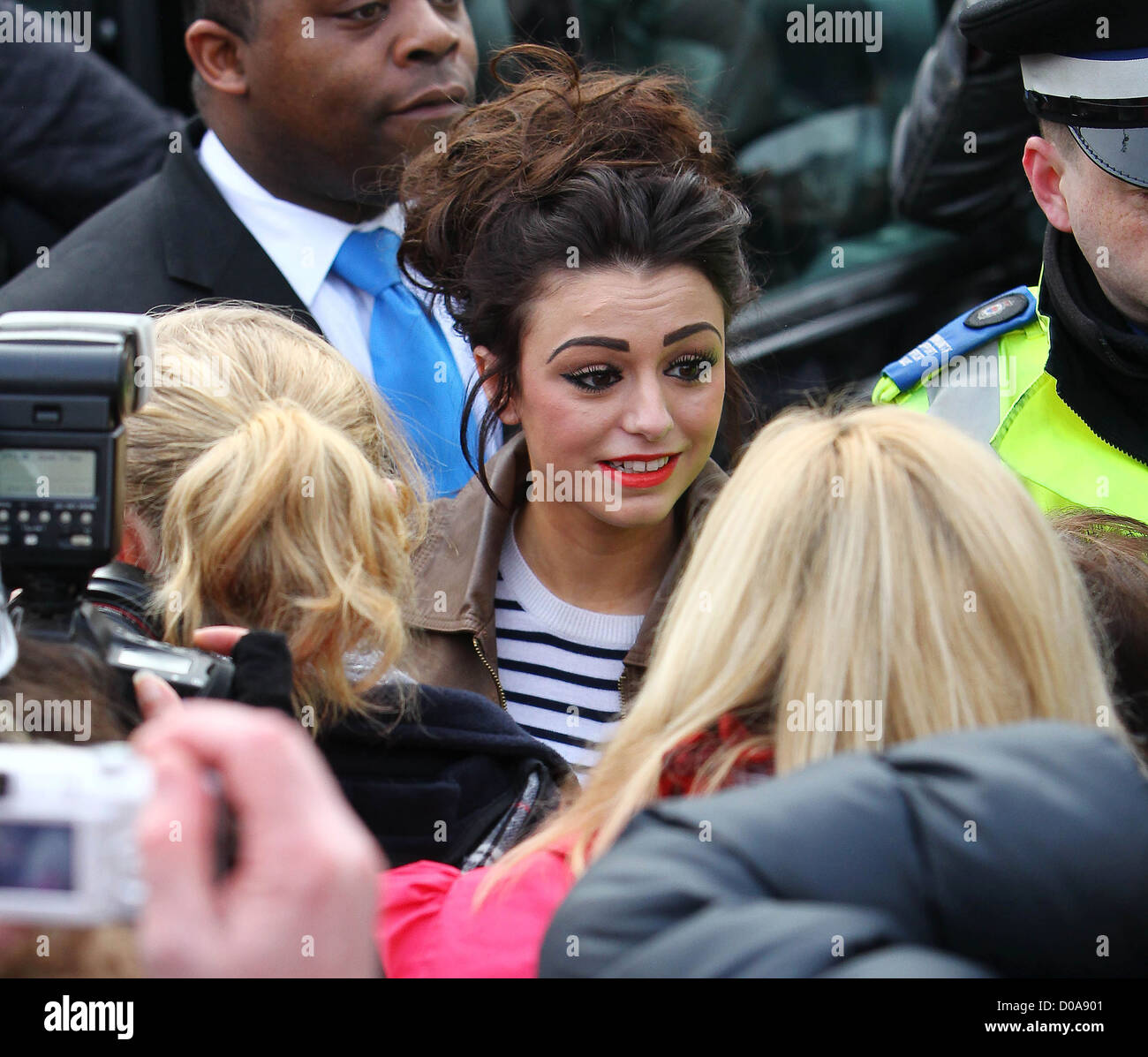 The X Factor finalist Cher Lloyd visits her old school, Somers Park in ...