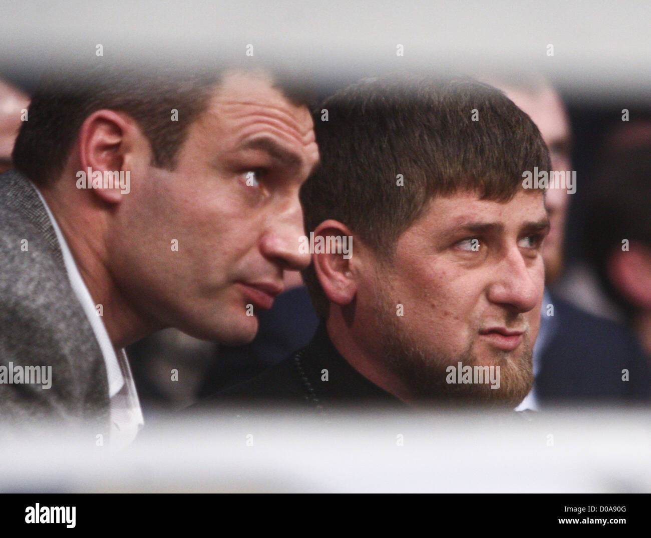 Chechen president Ramzan Kadyrov and Boxer Vitaly Klitschko attend an ...