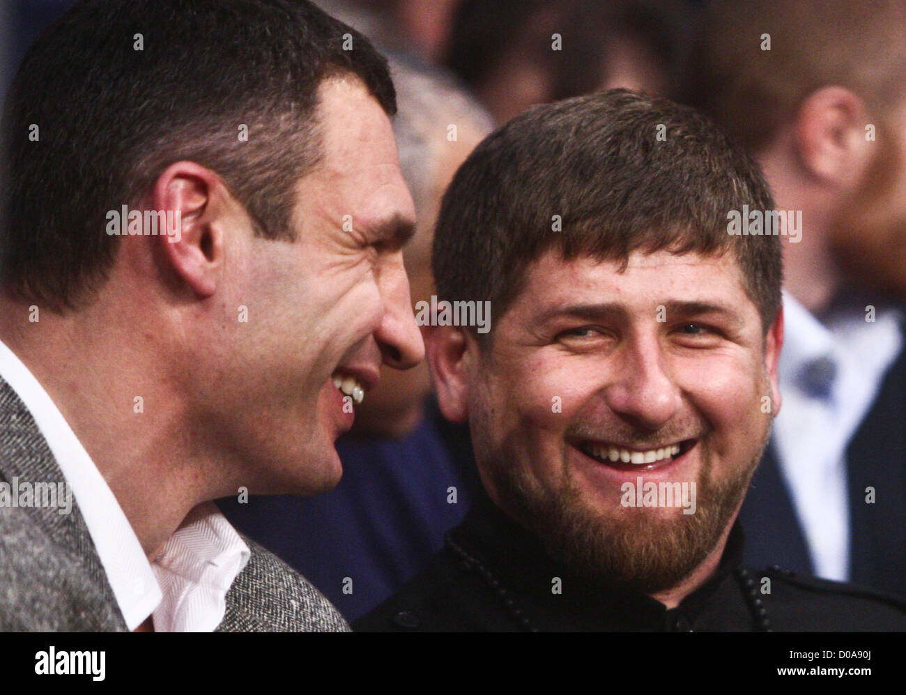 Chechen president Ramzan Kadyrov and Boxer Vitaly Klitschko attend an ...