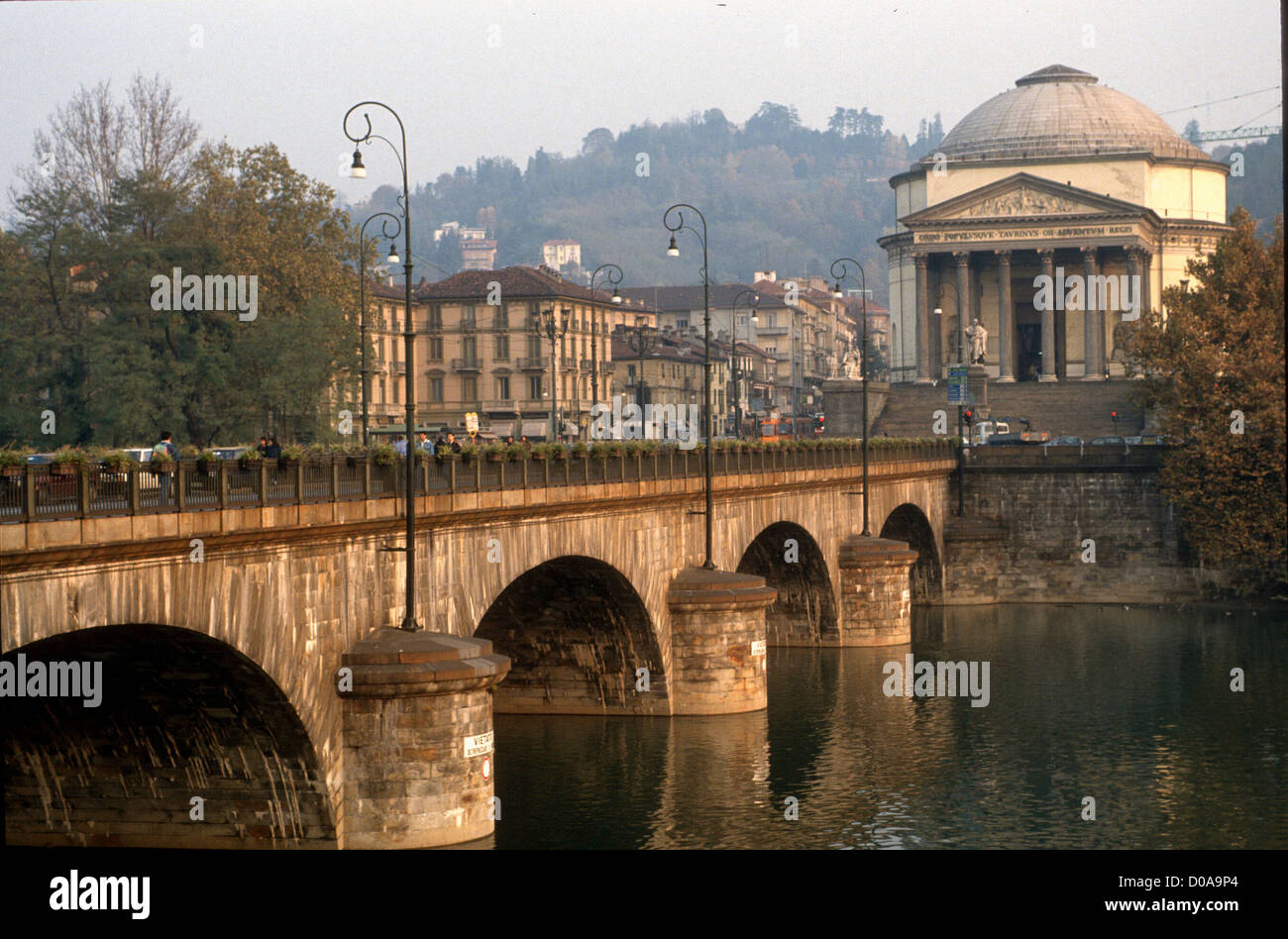 ITALY TURIN WINTER - A BRIDGE OVER THE PO RIVER Stock Photo - Alamy