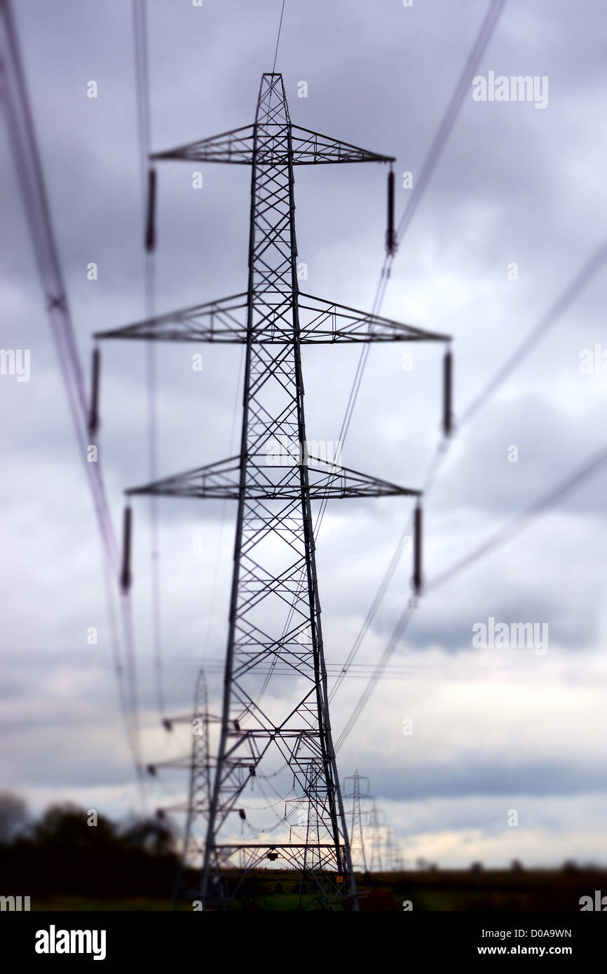 Electrical transmission tower, Pylon Stock Photo - Alamy