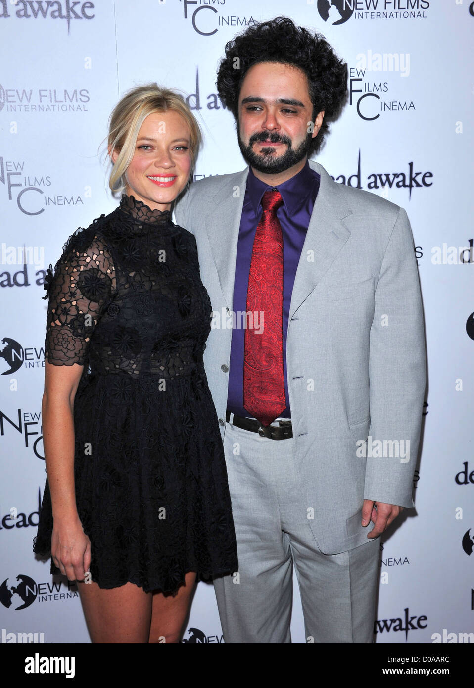 Amy Smart and Omar Naim Premiere of 'Dead Awake' Los Angeles ...