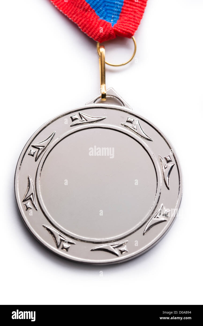 Metal medal with tricolor ribbon Stock Photo - Alamy