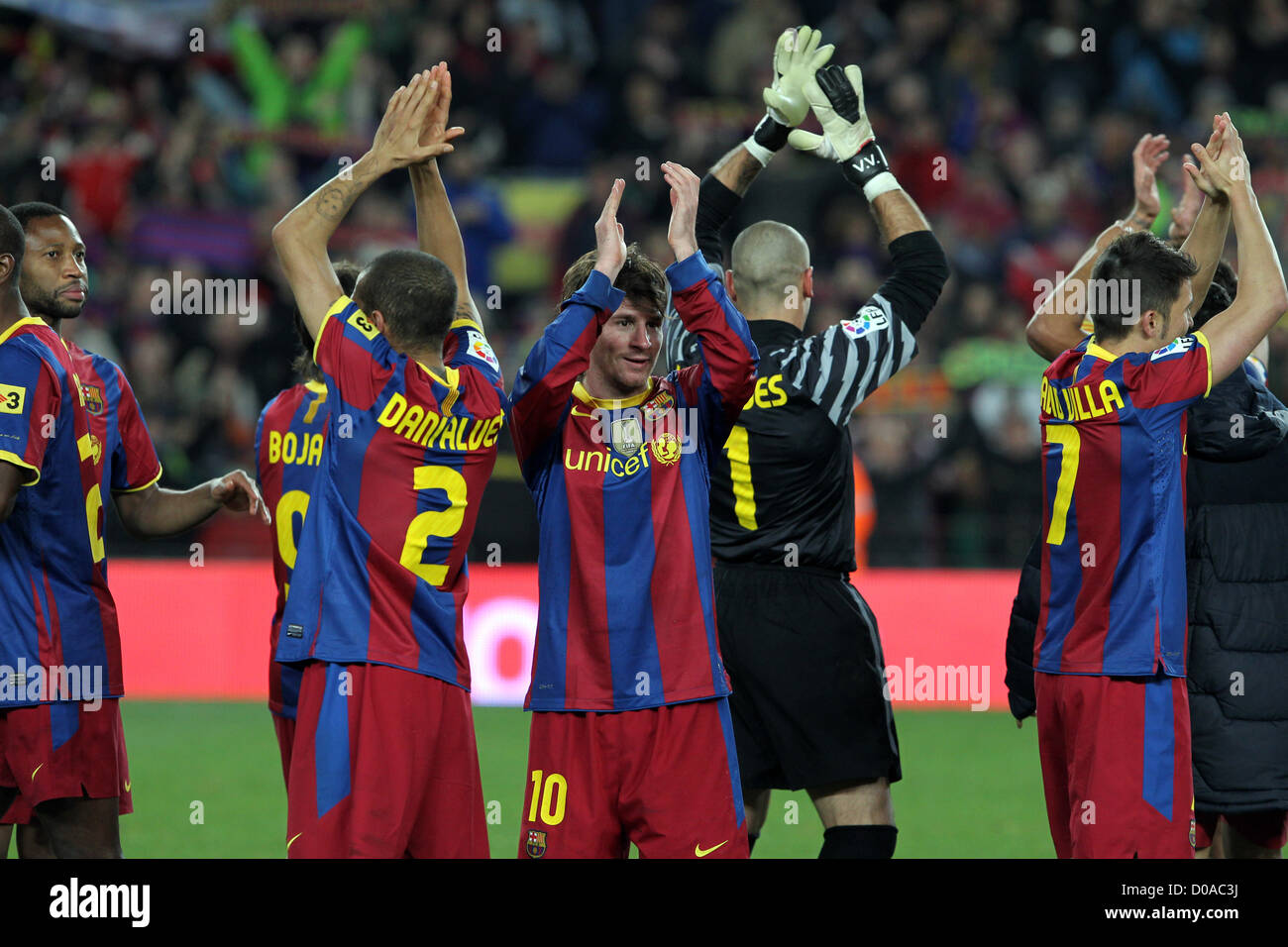 Barcelona's Lionel Messi celebrates The La Liga match Barcelona versus ...