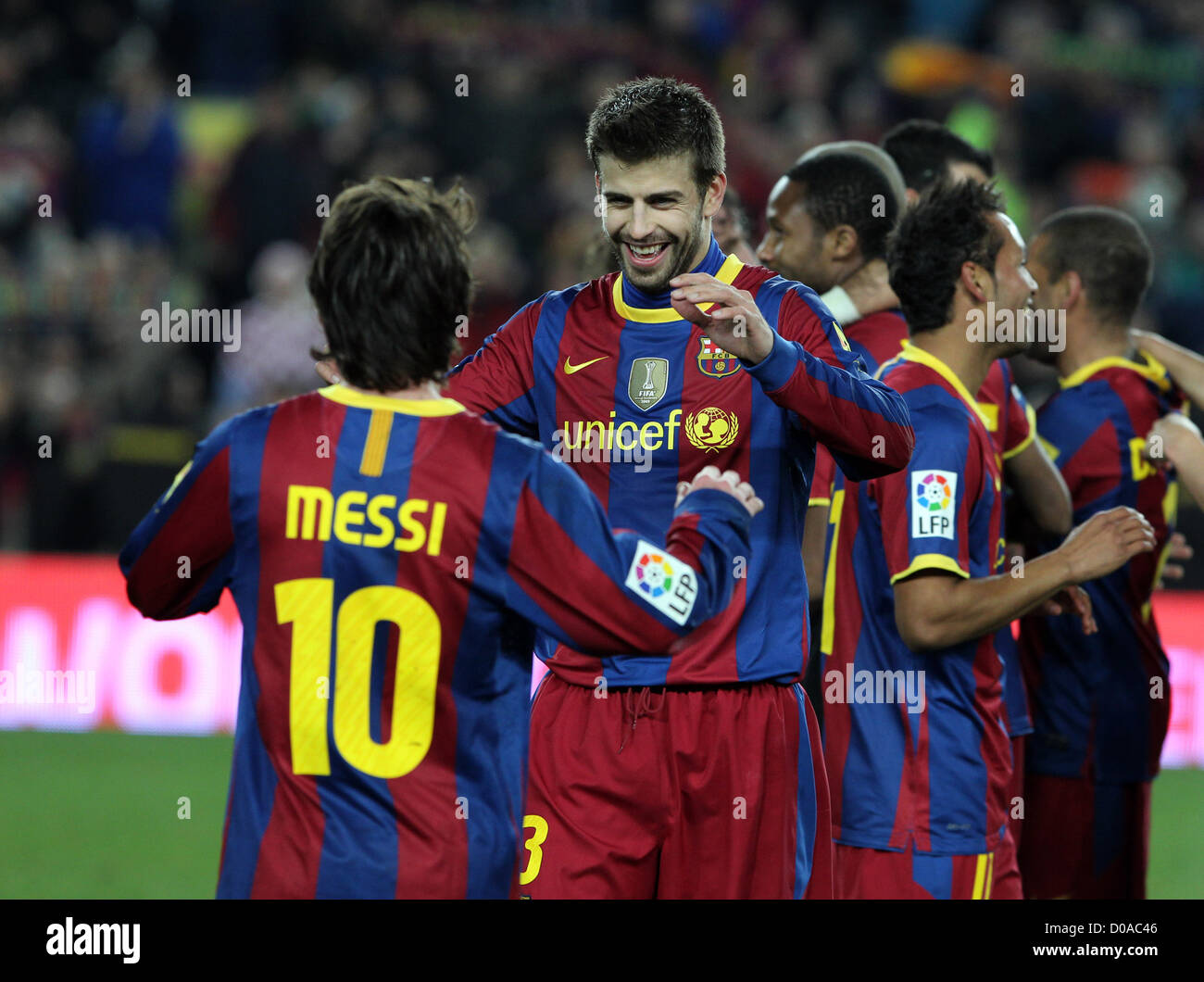 Barcelona's Lionel Messi and Gerard Piqu The La Liga match Barcelona ...