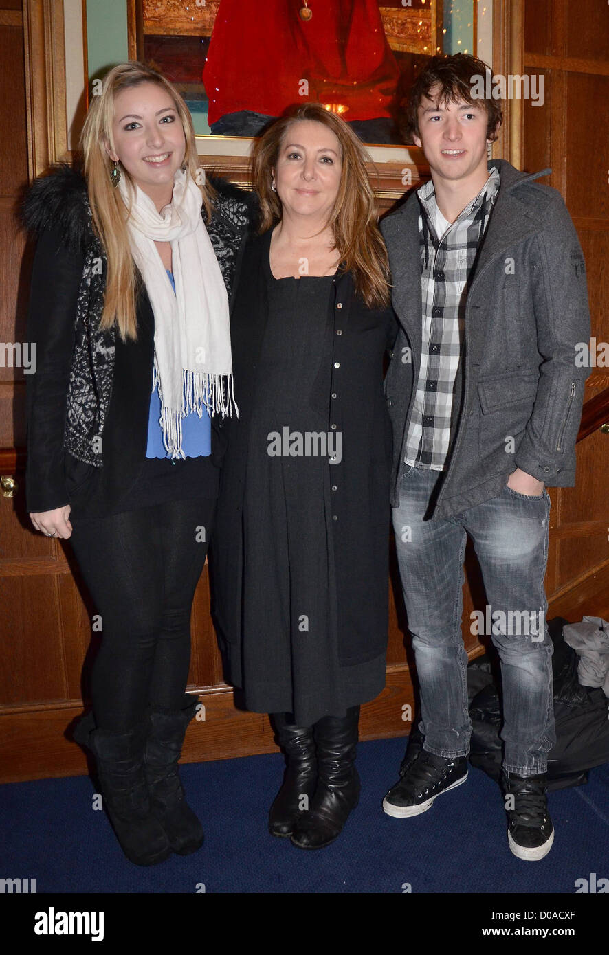 Caroline Downey with children Storm & Zach Celebrities arrive to watch ...