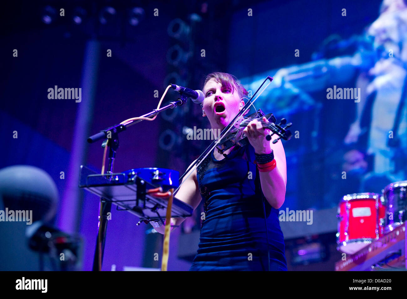 Arcade Fire performs live on stage at O2 Arena. London, England - 01.12 ...