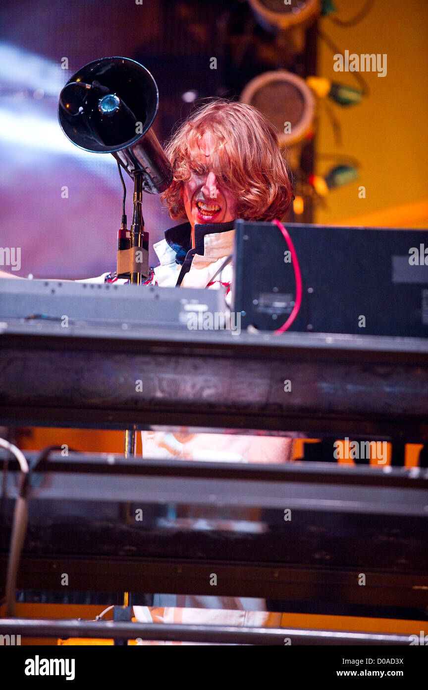 Arcade Fire performs live on stage at O2 Arena. London, England - 01.12 ...