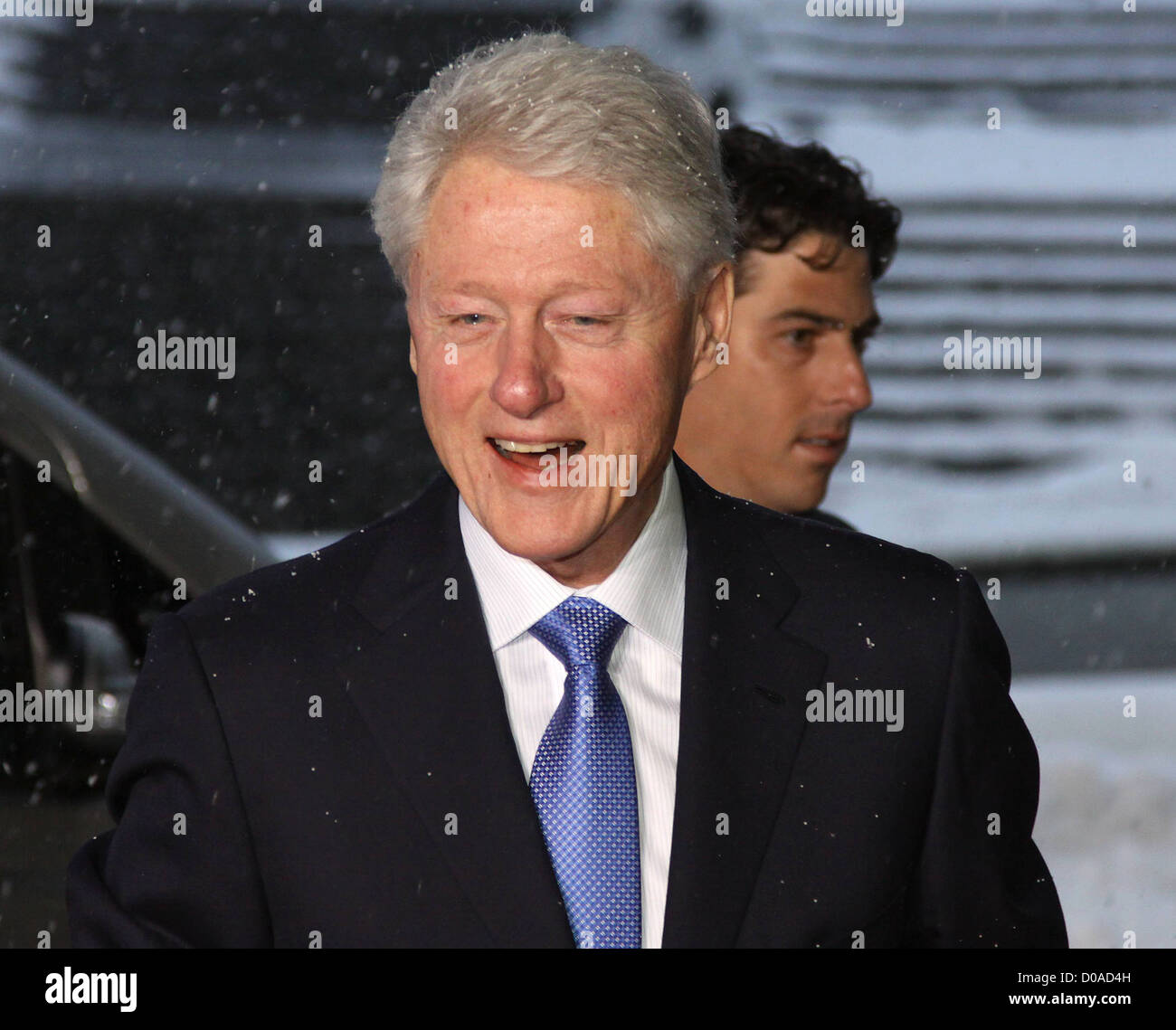 Former US president Bill Clinton arrives with the US delegation at the ...