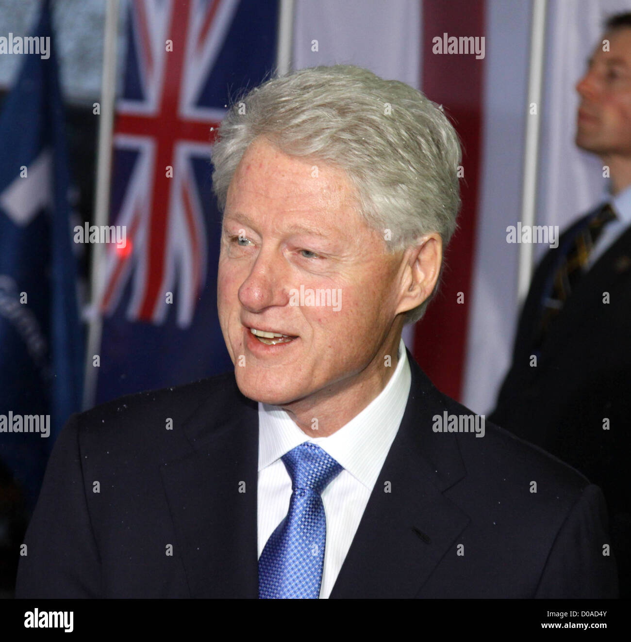 Former US president Bill Clinton arrives with the US delegation at the ...
