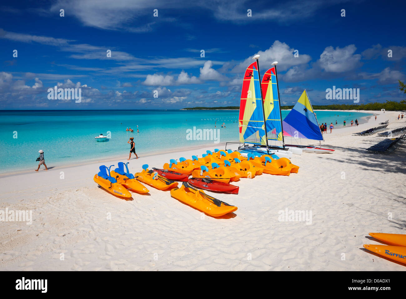 Beach on Half Moon Kay - Bahamas Stock Photo - Alamy