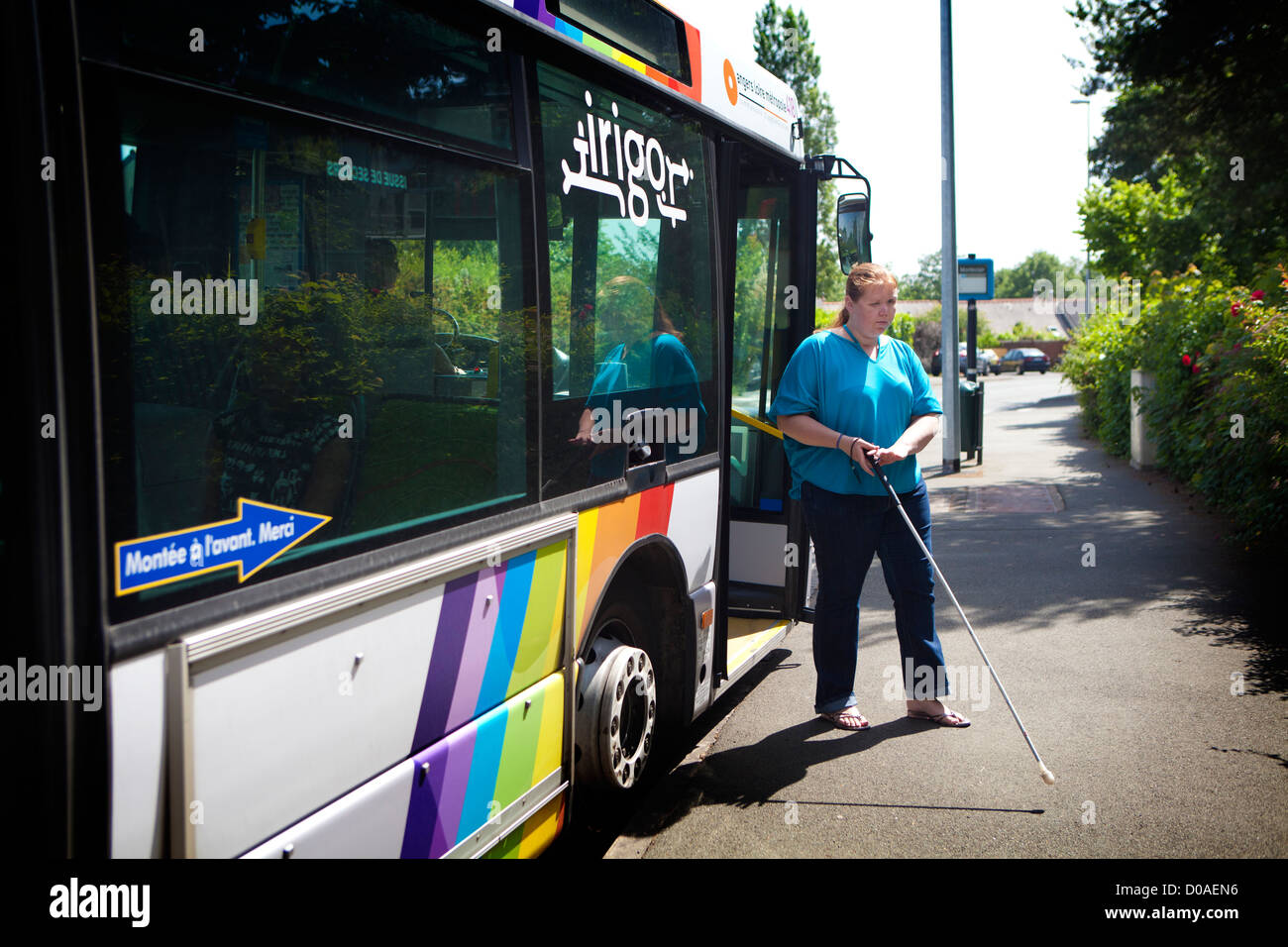 Blind person bus hi-res stock photography and images - Alamy