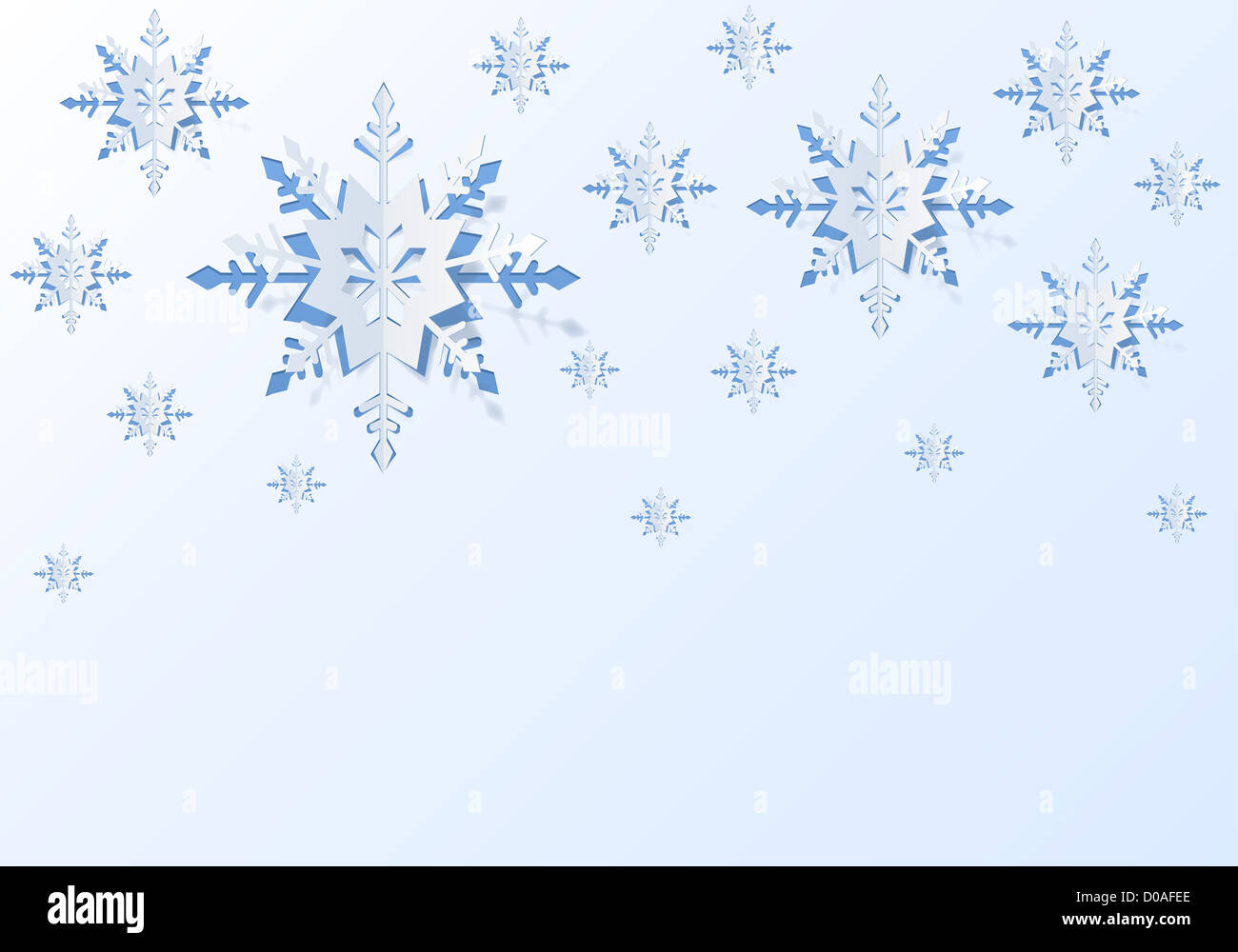 Christmas background with paper snowflakes Stock Photo - Alamy
