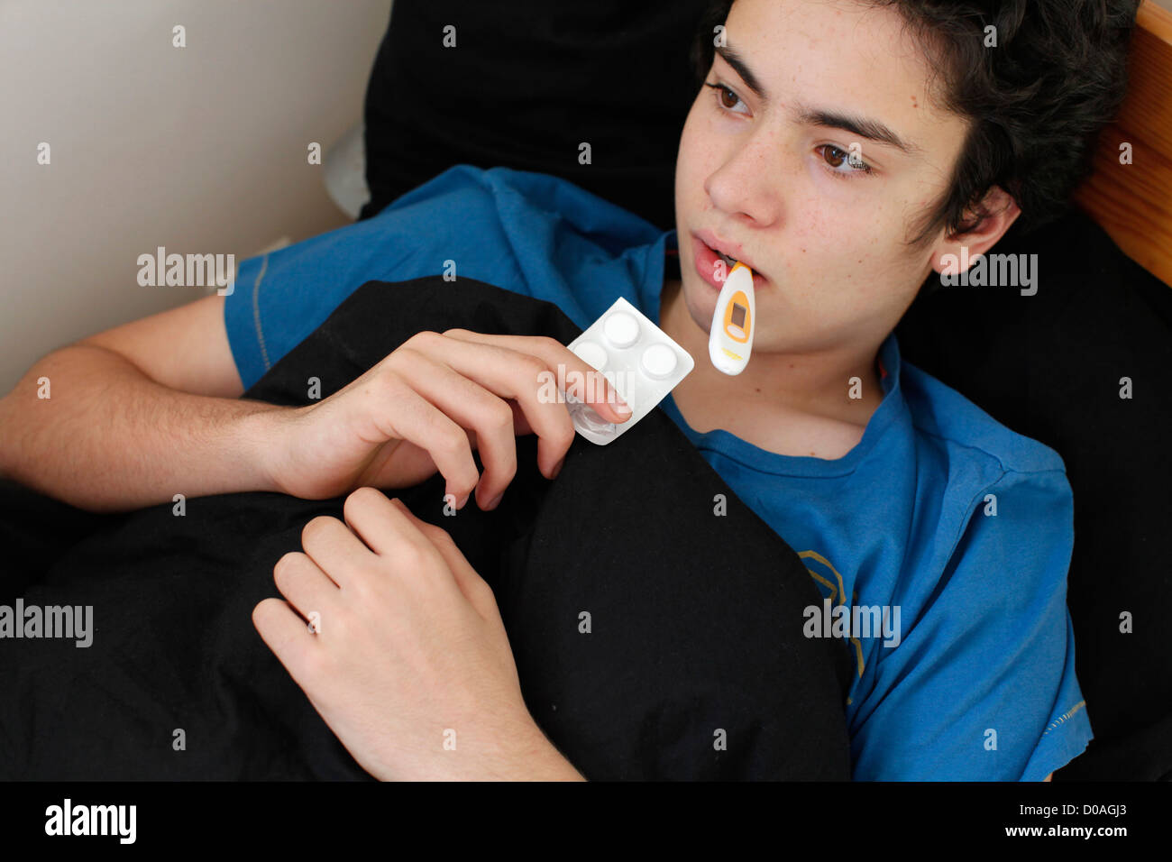 FEVER IN AN ADOLESCENT Stock Photo - Alamy