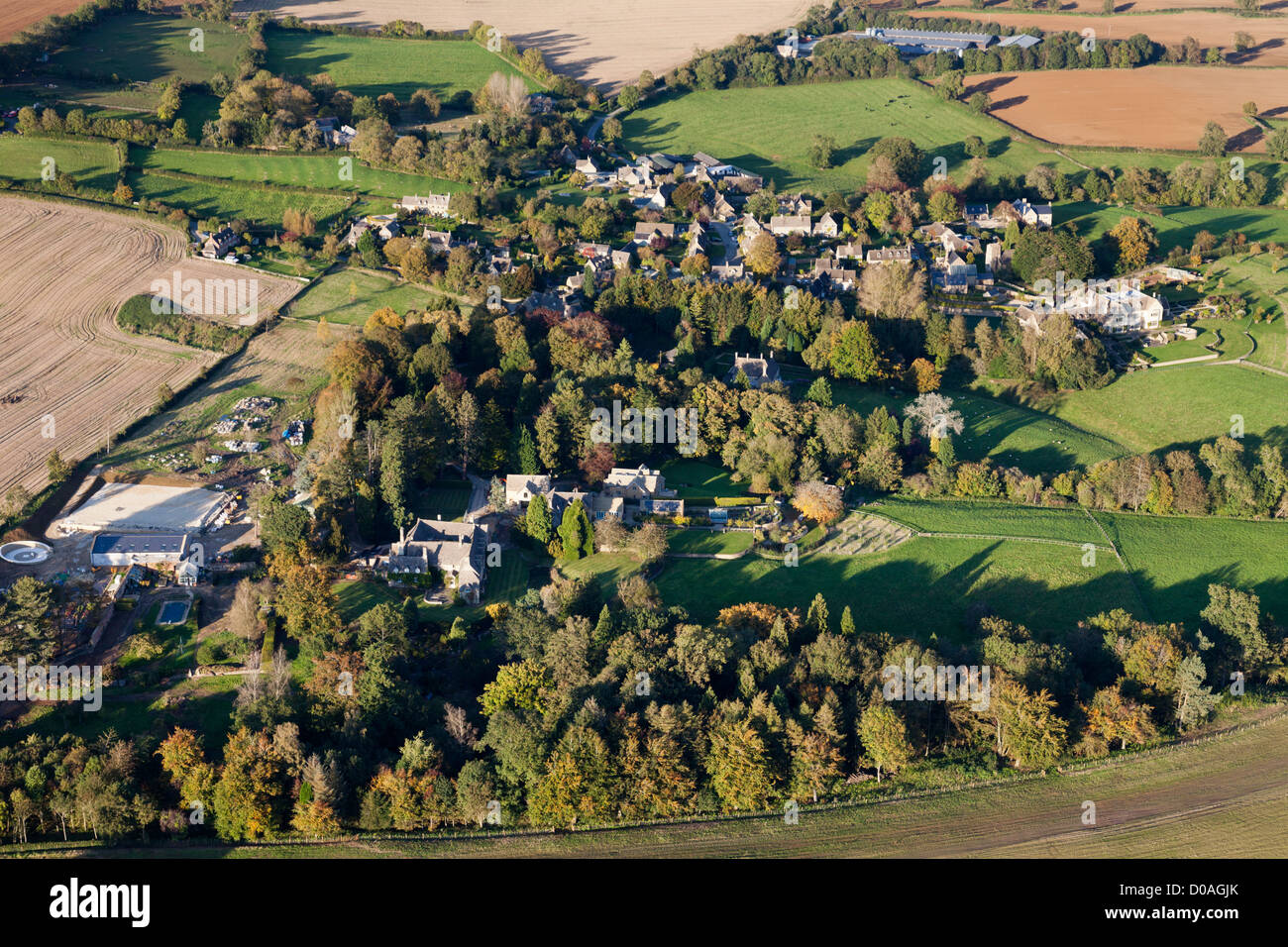 Village cotswolds aerial hi-res stock photography and images - Alamy