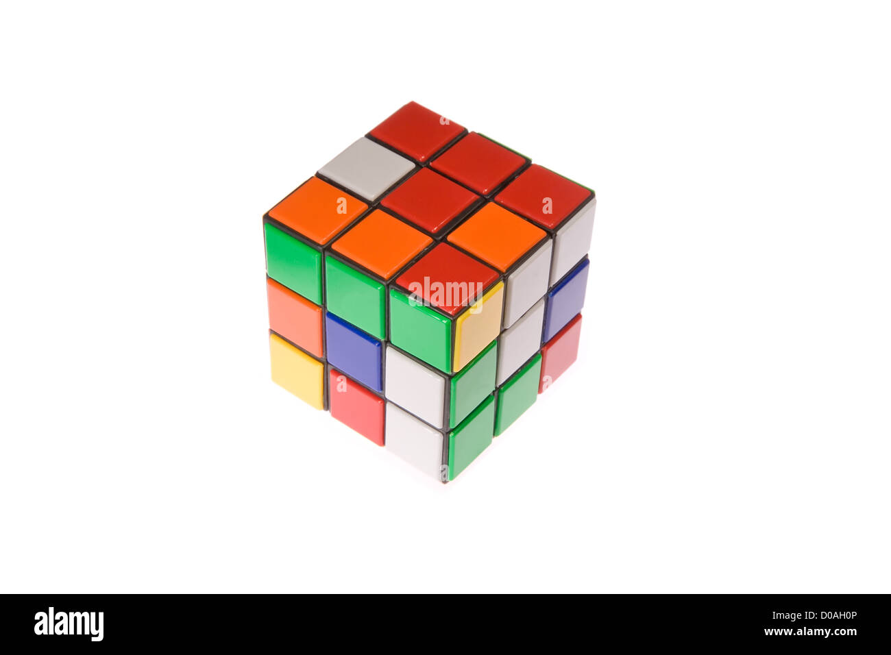 Rubik cube – unsolved puzzle, isolated on white background Stock Photo - Alamy
