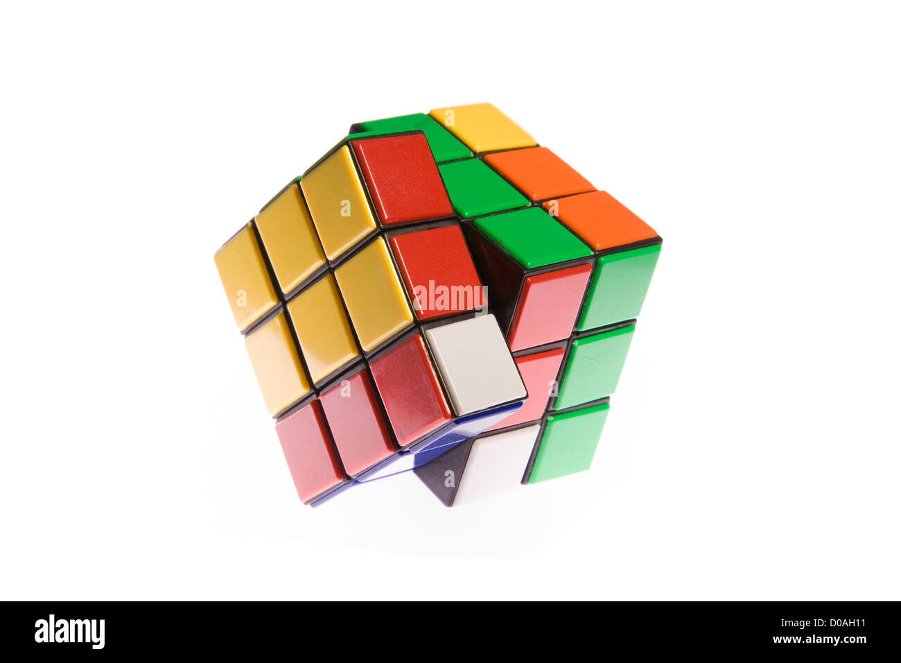 Colorful cube, isolated on white background Stock Photo - Alamy